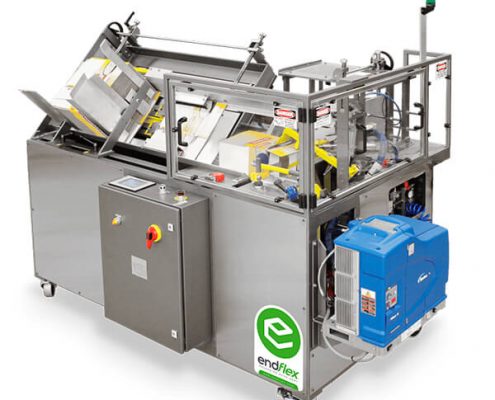 Case erecting and tray forming machines for RSC cases and die cut trays