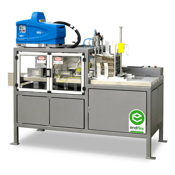 Case erecting and tray forming machines for RSC cases and die cut trays