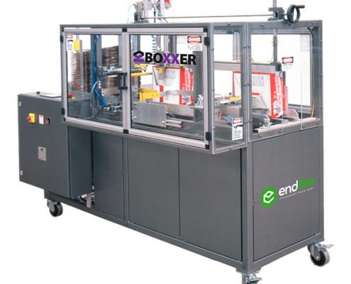 Case erecting and tray forming machines for RSC cases and die cut trays