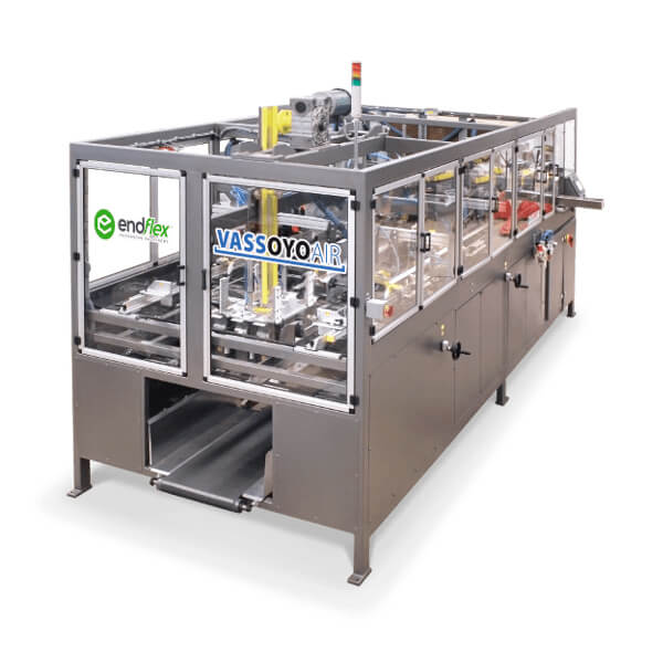 Case erecting and tray forming machines for RSC cases and die cut trays