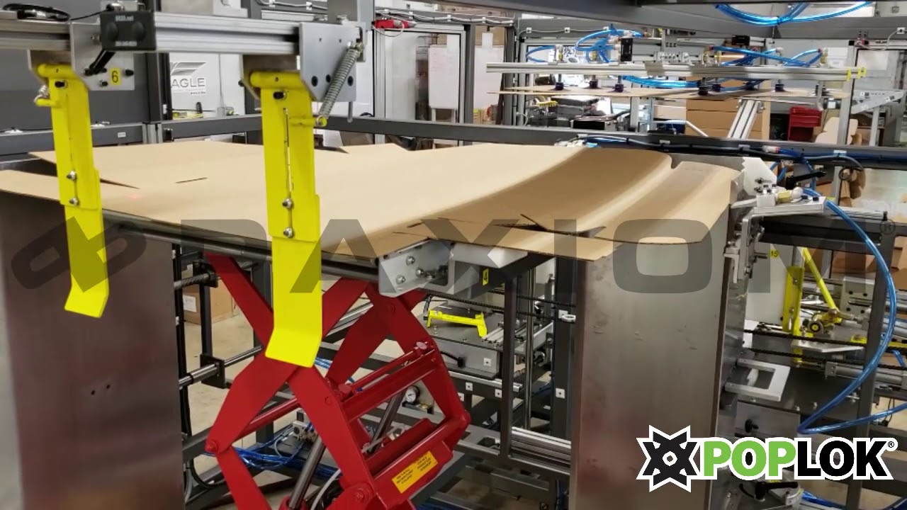 PopLok® tray forming machine for large automatic triangular corrugated ...