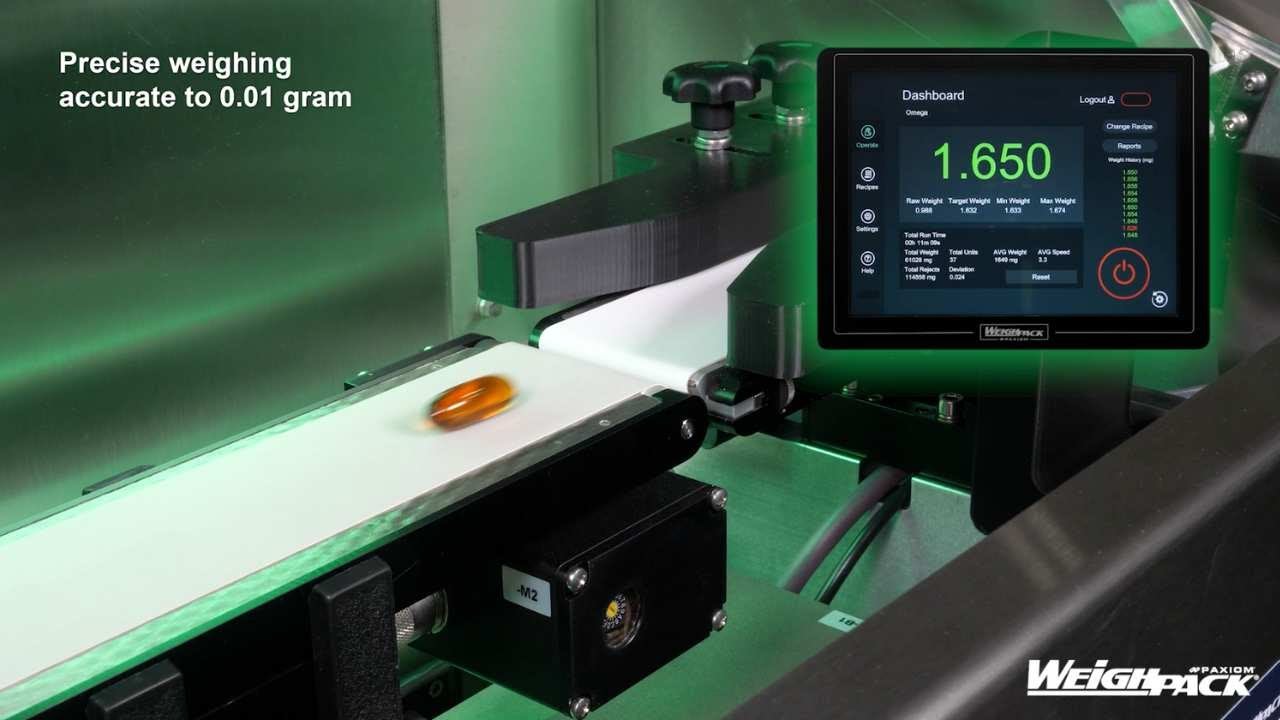 WeightCheQ 0-250 High Accuracy Check Weigher for Capsules