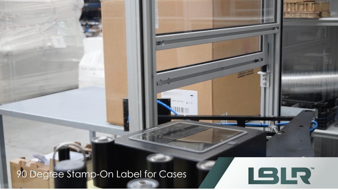 90 Degree Stamp On Label for Cases