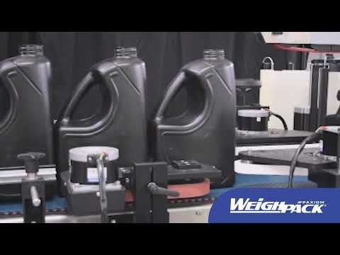 Side labeling plastic containers with carry handle