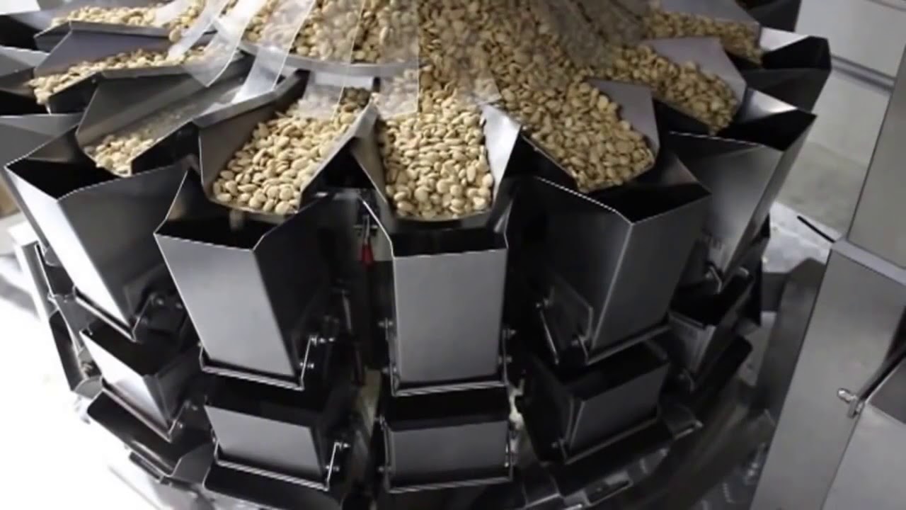 Automatic Weighing and Filling Mixed Nuts - Multi-head weigher with the ...