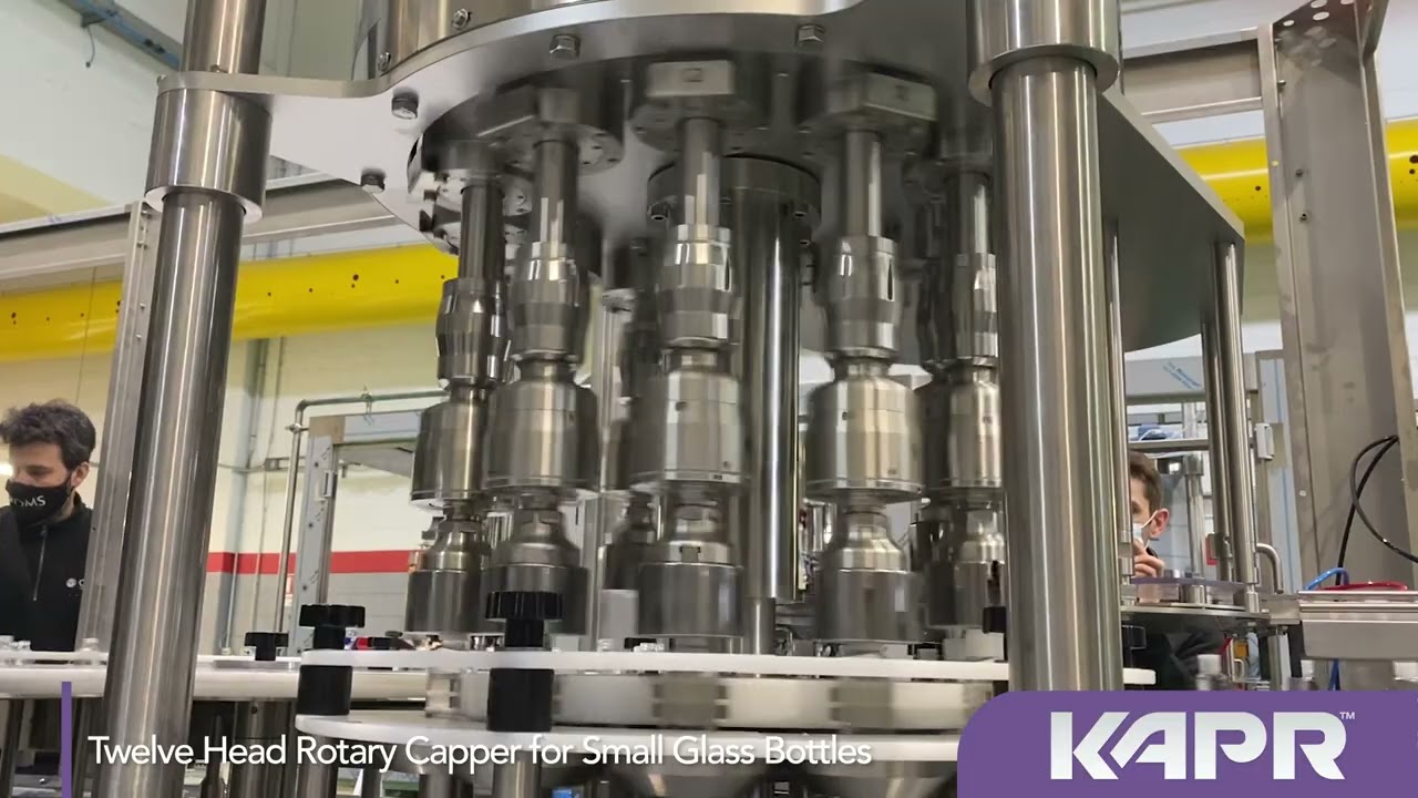 Twelve Head Rotary Capper for Small Glass Bottles
