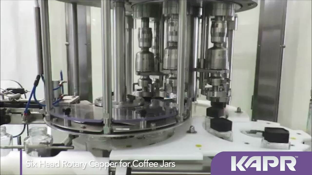 Six Head Rotary Capper for Coffee Jars