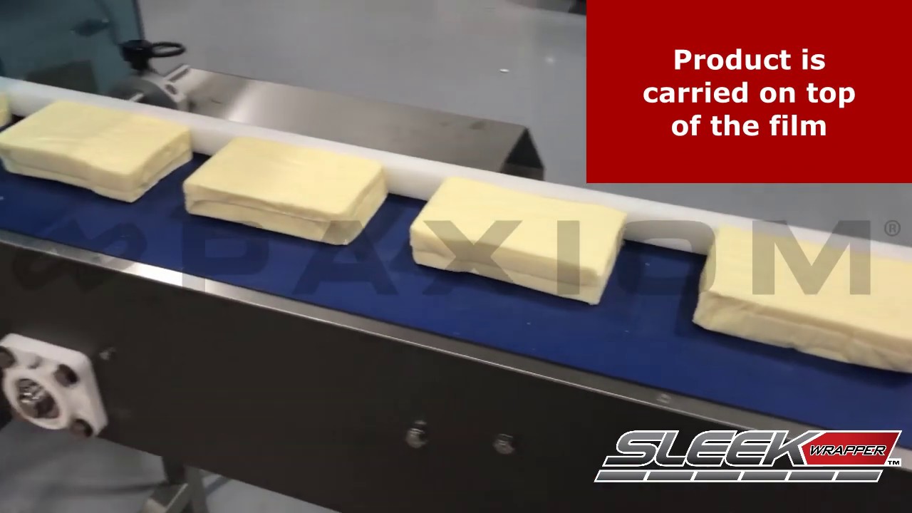 Cheese block flow SleekWrapper i-65 inverted wrapping machine