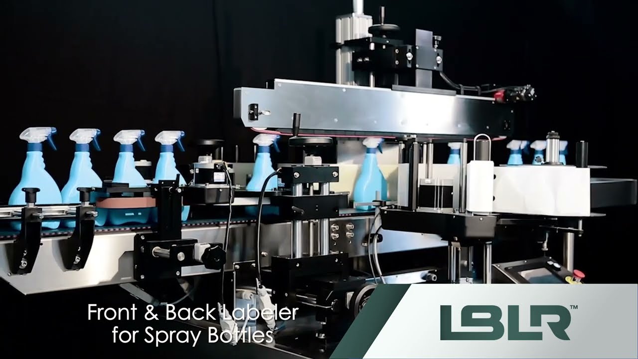 LBLR Front and back labeler for spray bottles labeling machine