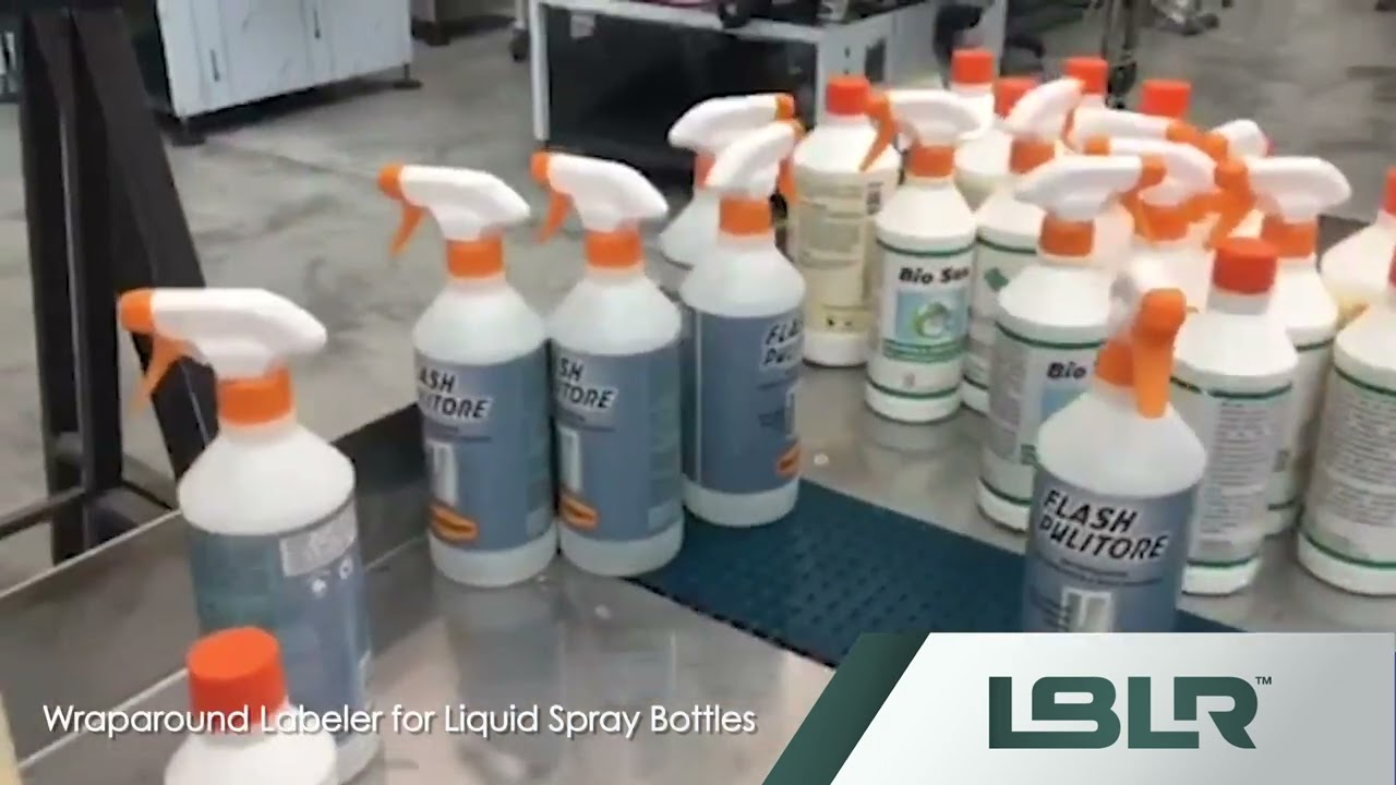 LBLR Wraparound labeler for liquid spray bottles labeling machine