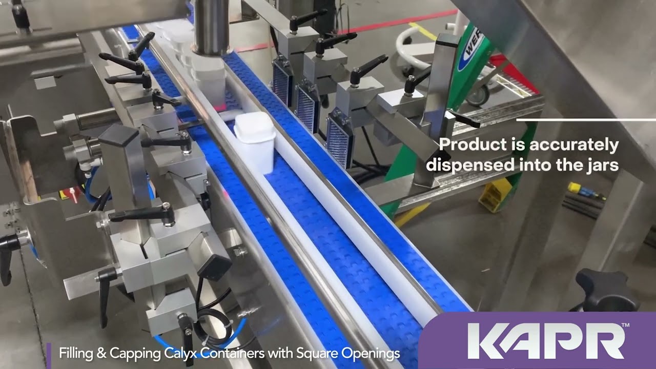 Filling and Capping Calyx Containers with Square Openings