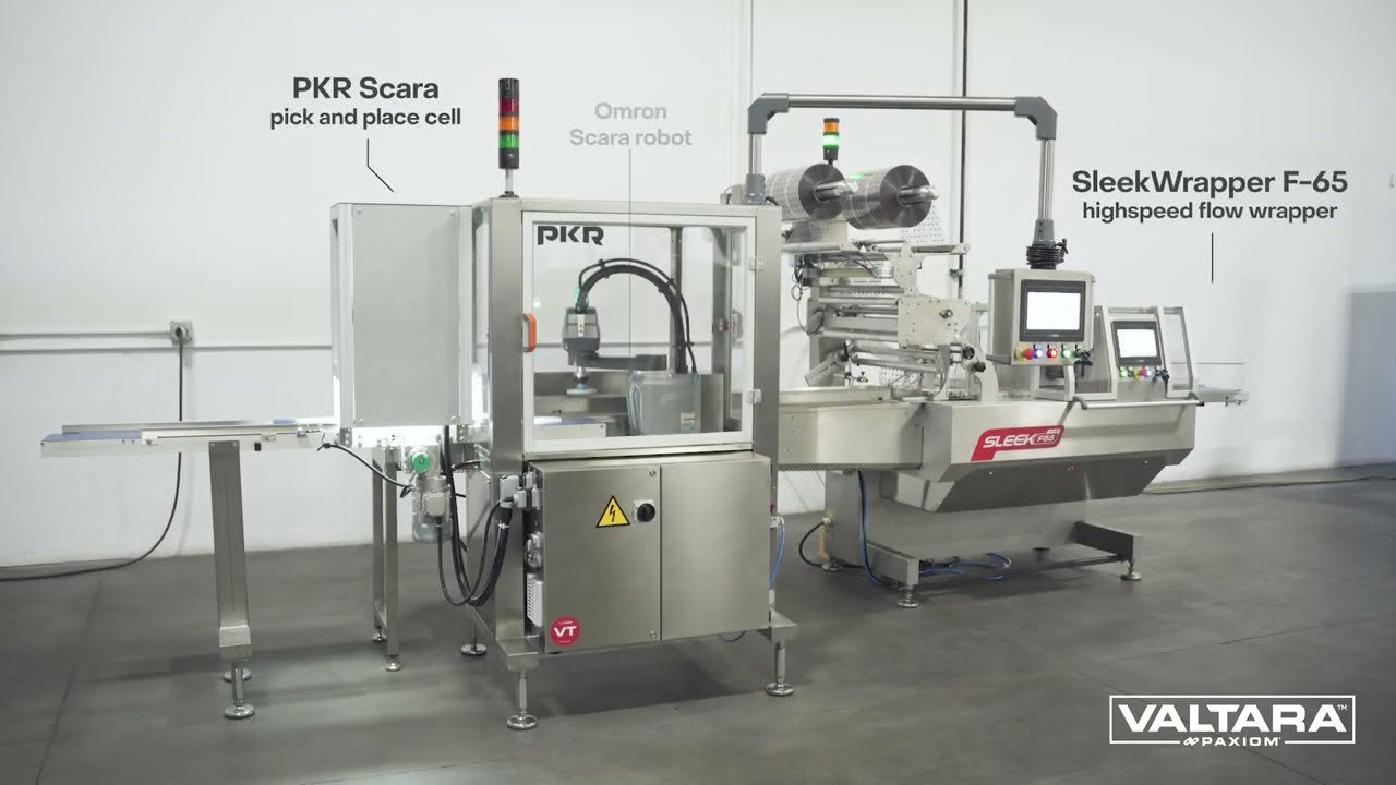PKR Scara Robot Integrated with Sleek F65 Flow Wrapper for Automatic ...