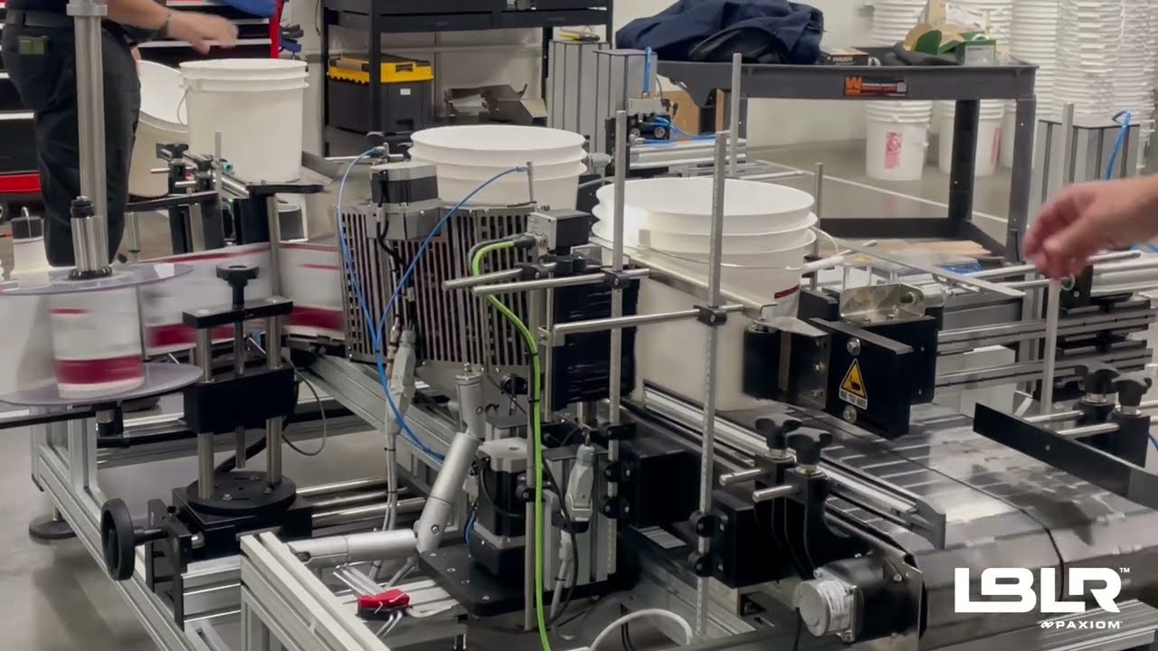LBLR-XL Large Conical Pail Labeling Machine