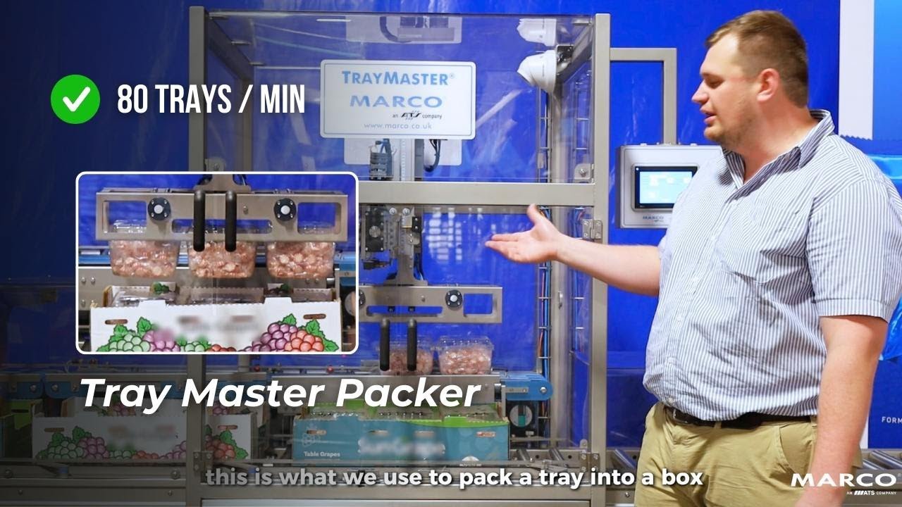 Marco Tray Master Packing Machine - up to 80 trays per minute